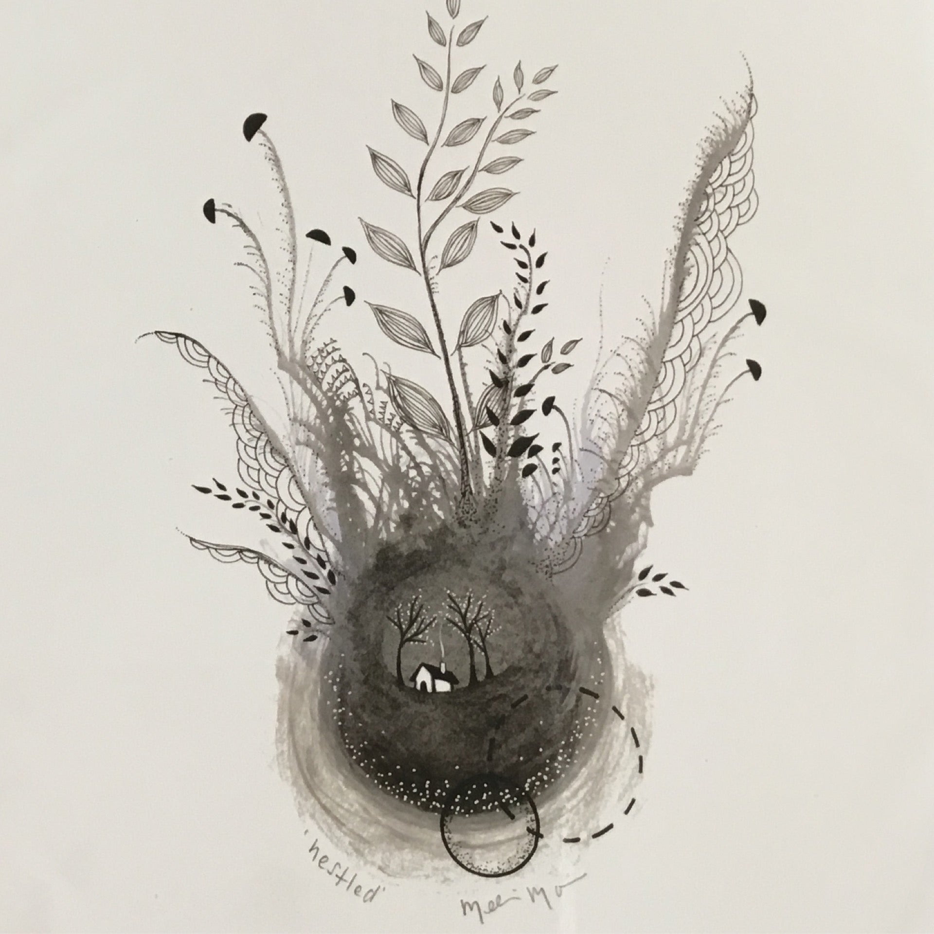 Nestled Print 8x10 - Melissa Moss | Owl and Rabbit Gallery