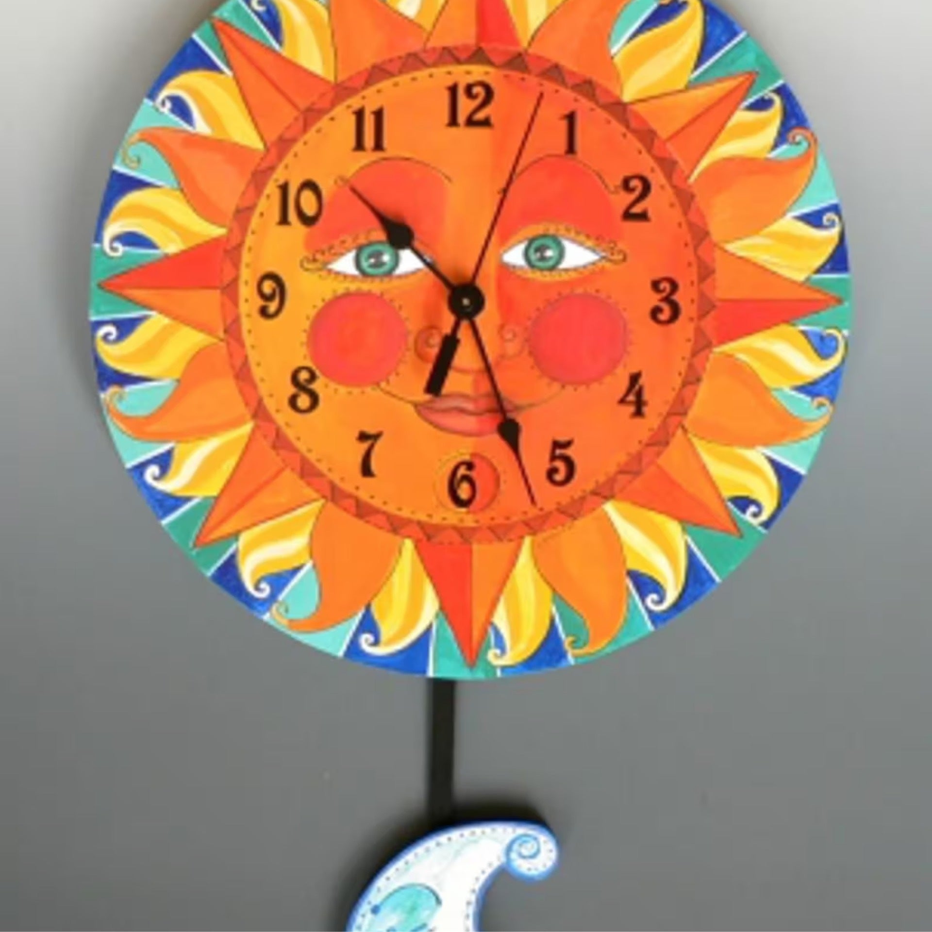 Sun-Moon Clock- Laughing Moon | Owl and Rabbit Gallery